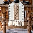 Amazon.com: Crisjanggo Boho Table Runner with Tassels 72 Inches Modern Farmhouse Macrame Style ...