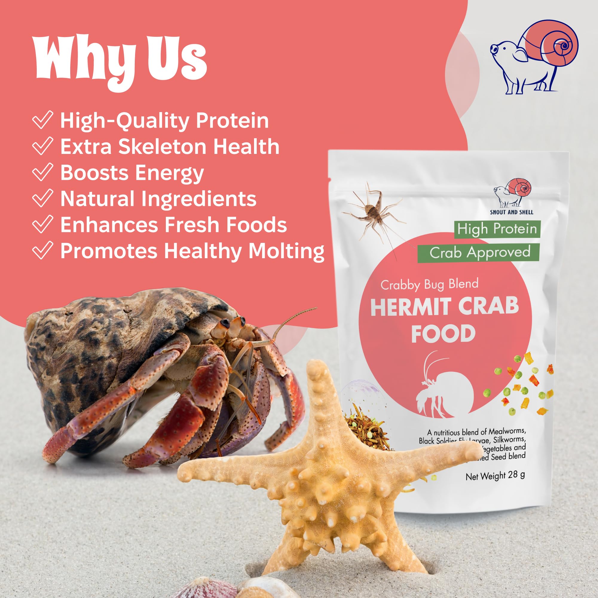 Mua Crabby Bug Blend Natural Hermit Crab Food – Crickets, Mealworms ...