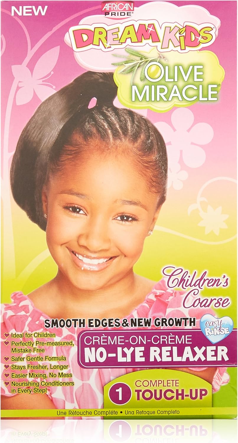 African Pride Dream Kids Olive Miracle Touch-Up Relaxer, Coarse – BigaMart