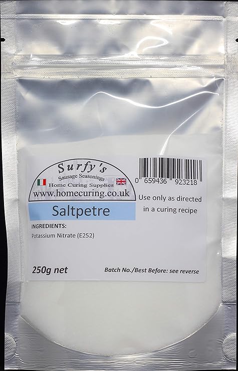 Saltpetre, Food Grade 99.9% Purity (250g): Amazon.co.uk: Grocery