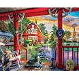 Amazon.com: White Mountain Farm Porch 1000 Piece Country Puzzles Spring ...