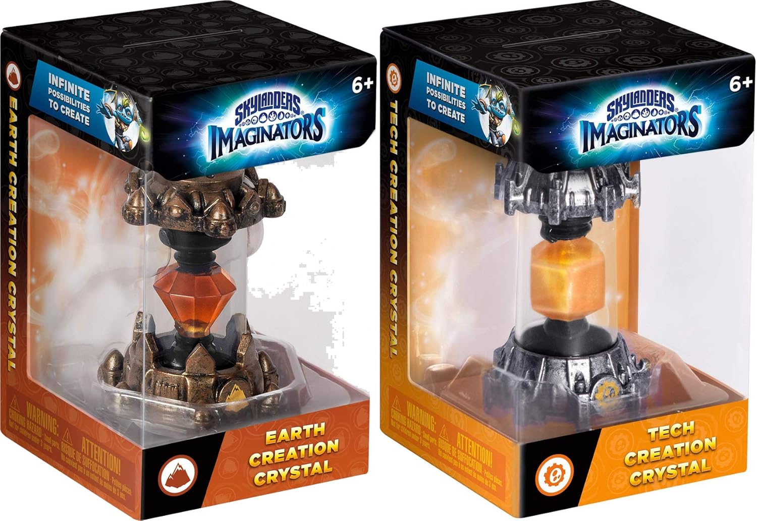 Earth and Tech Skylanders Imaginators Creation Crystal 2-Piece Bundle ...