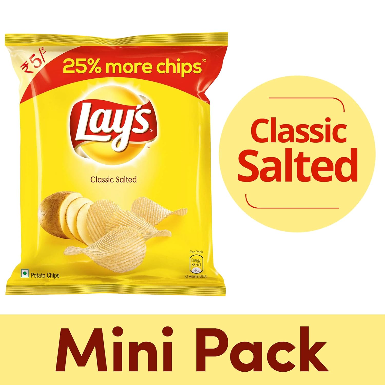 Lay's Lays Potato Chips - Classic Salted - 15g Pack Pouch, 15 g: Amazon ...