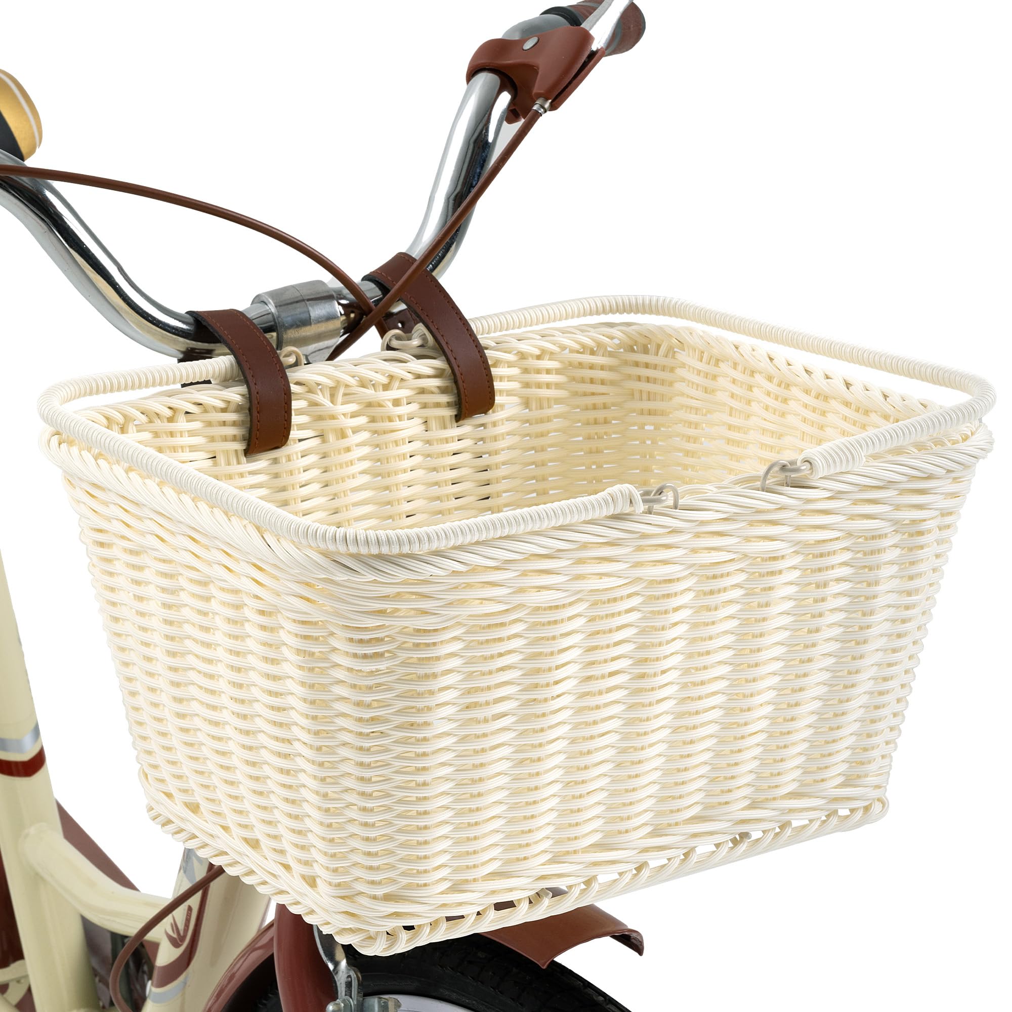 GRANNY SAYS Bike Basket with Handles, Wicker Bike Basket Front, Large ...