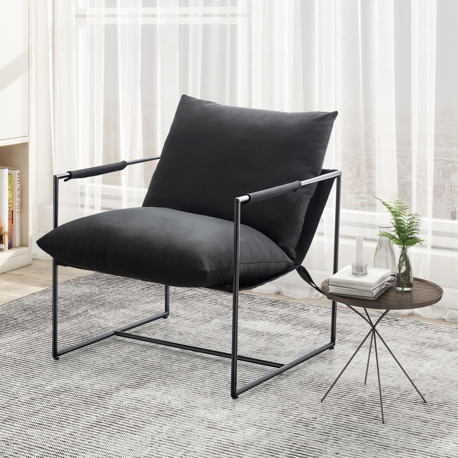 Mua IULULU Modern Sling Accent Chair Upholstered Leisure Single ...