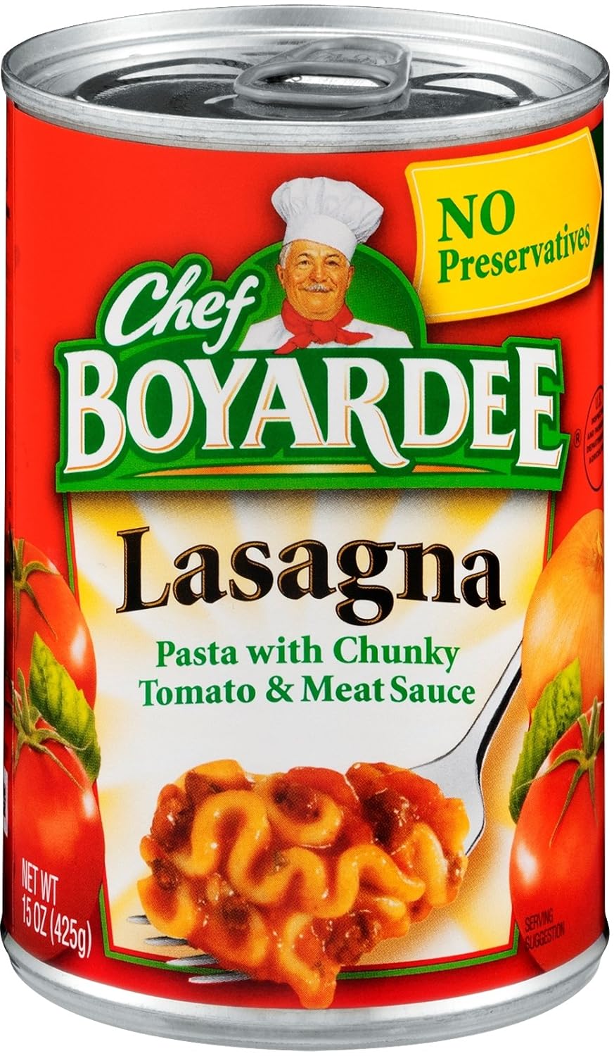 Amazon.com : Chef Boyardee Lasagna, 15 oz Can (Pack of 16) : Grocery ...
