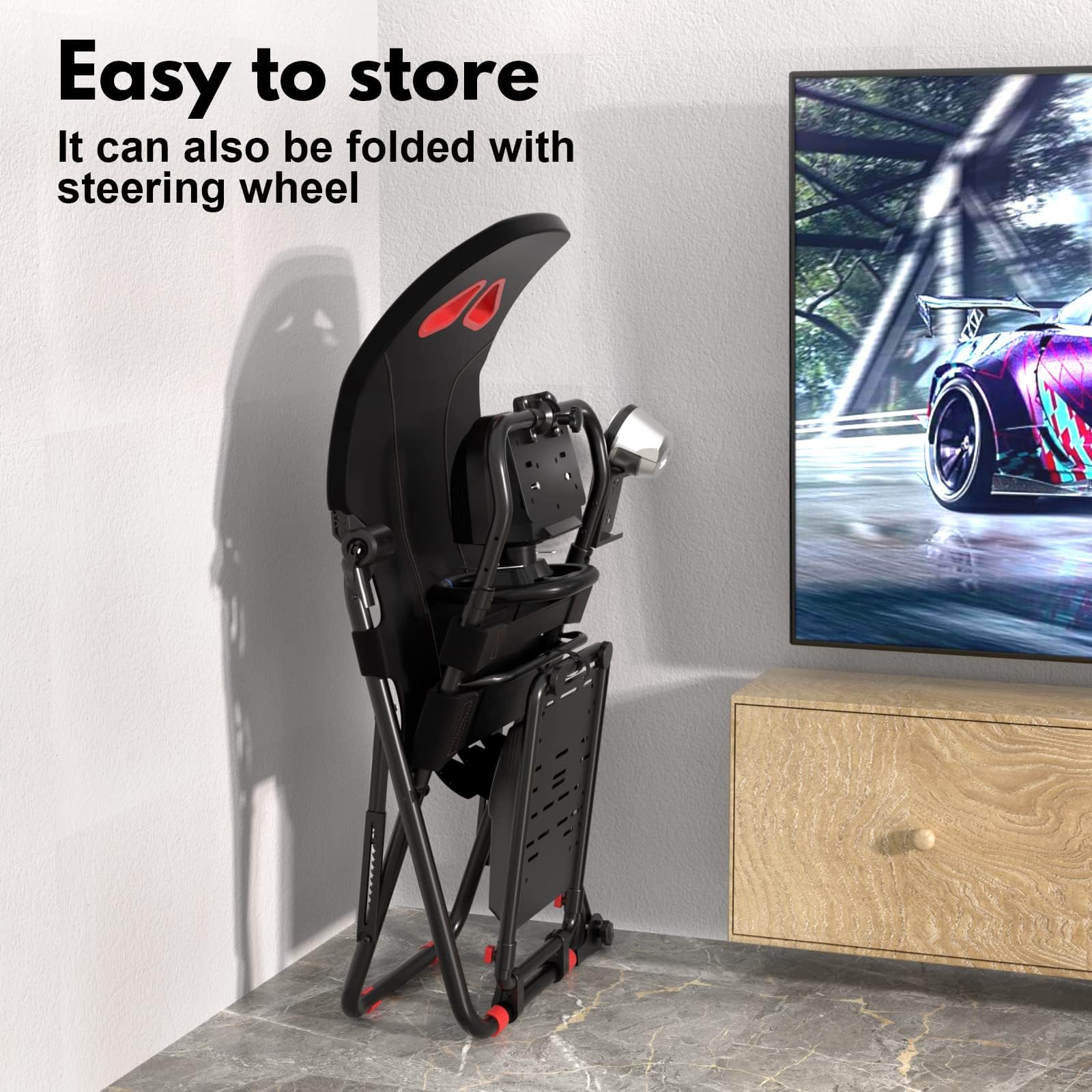 Mua Racing Simulator Cockpit Foldable Racing Wheel Stand with Seat ...
