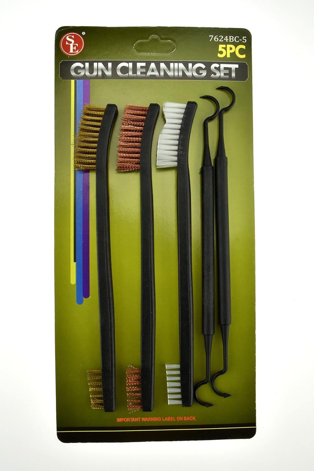 5 Gun Cleaning Set with 3 Brushes & 2 Double-Ended Picks – Keystone ...