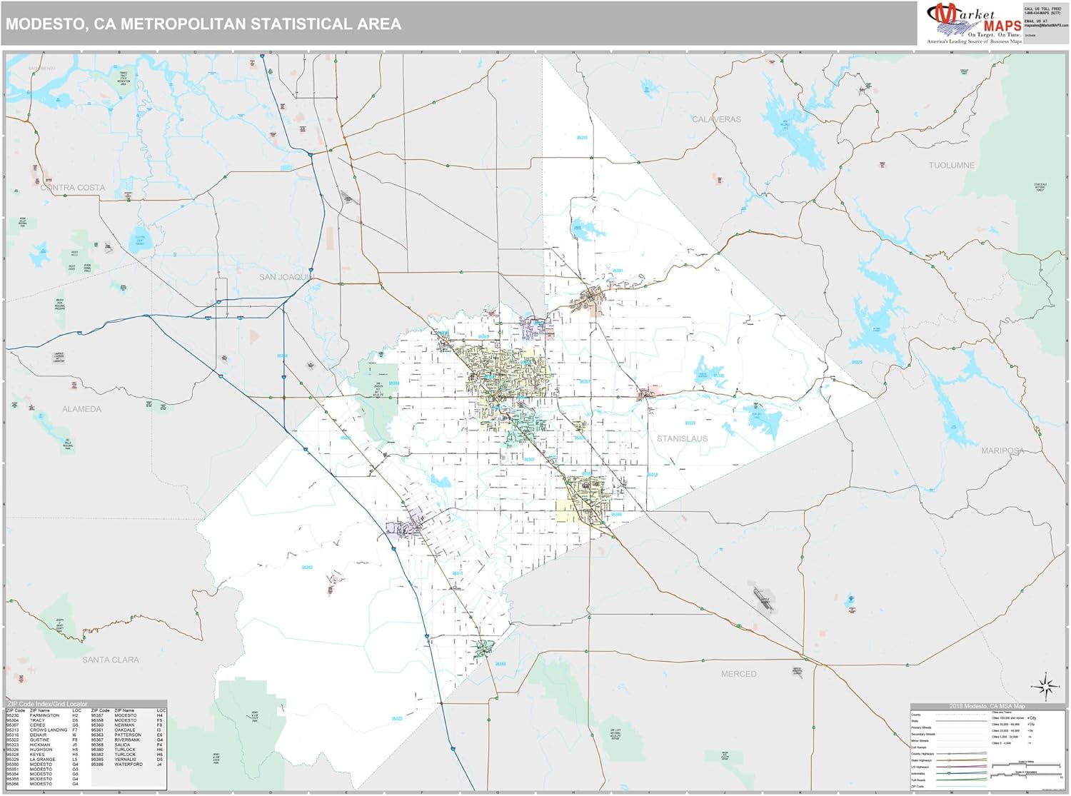 Modesto Ca Zip Code Map - Map