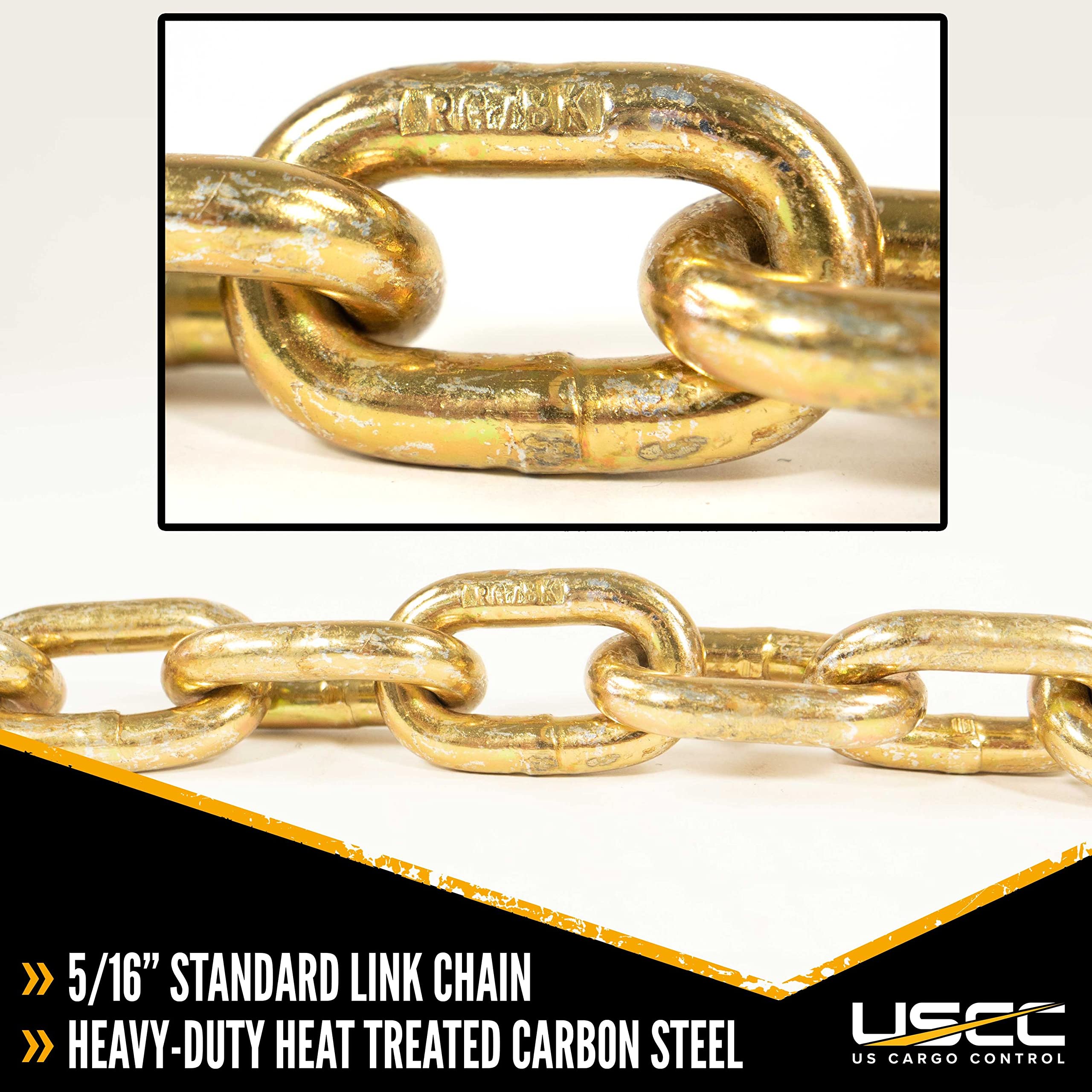 US Cargo Control Chain And Ratchet Binder Set- 5/16 Inch X 20 Foot ...