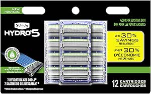 Schick Hydro 5 Sense Sensitive Skin Mens Razor Refills, Pack of 12 Mens ...