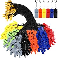 Amazon.com : 210 Pcs Plastic Whistles Bulk 7 Assorted Colors Coach ...