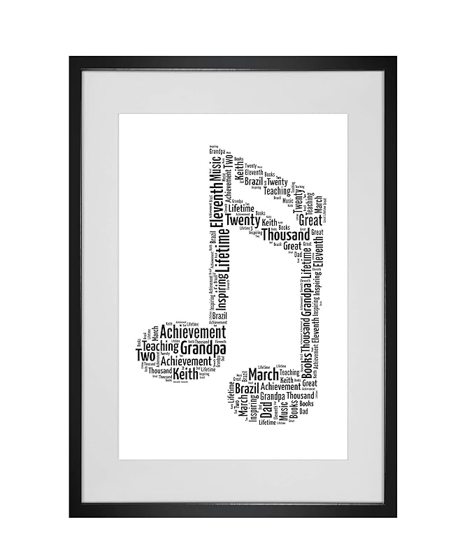 Personalised Music Note Musical Instrument Design Word Art Print Unique ...