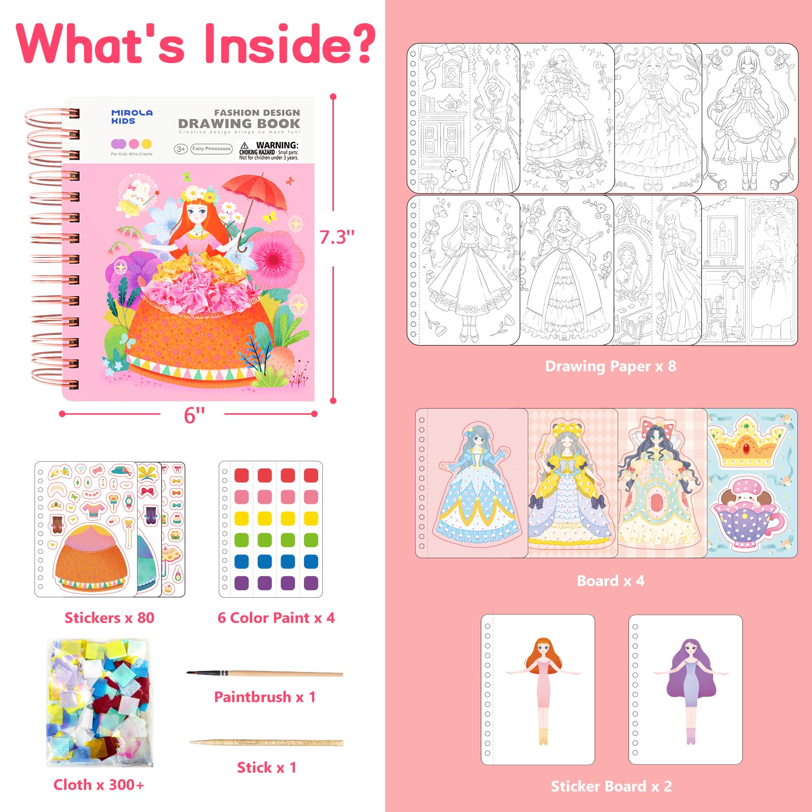 Mua 3 in 1 Fashion Design Drawing Book for Girls, Princess Dress-up ...