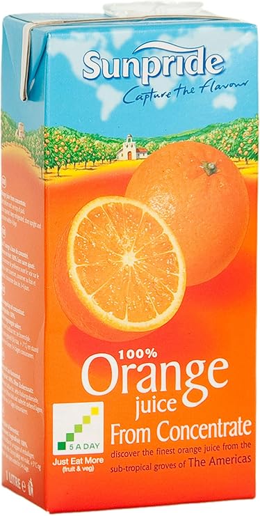 Sunpride Orange Fruit Juice Cartons - 12x1ltr: Amazon.co.uk: Grocery