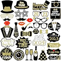 Amazon.com: 36Pcs New Years Eve Photo Booth Props 2023 Photo Booth ...
