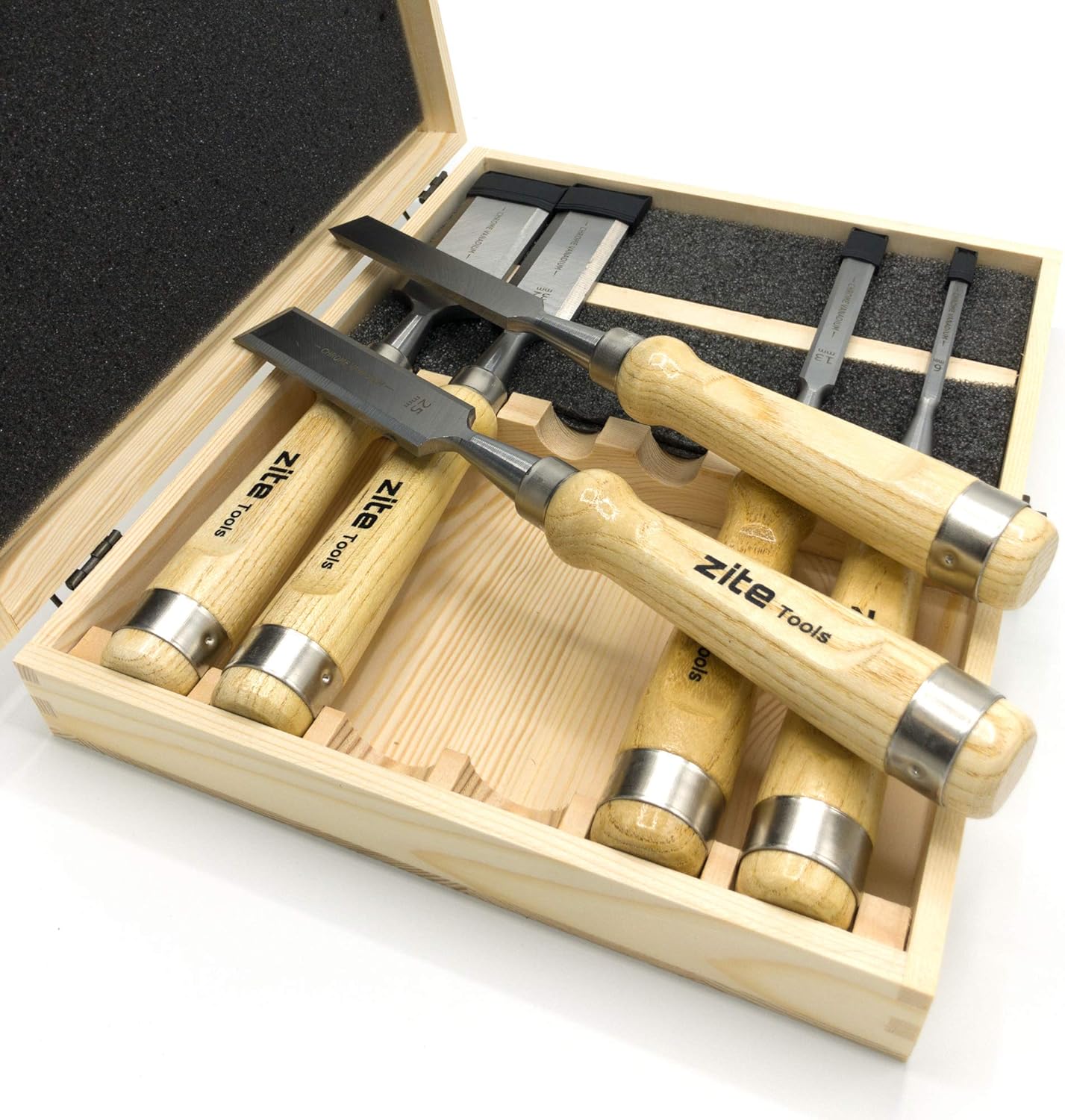 Zite Tools high Quality Chisel Set for Woodwork – 6 chisels & 2 ...
