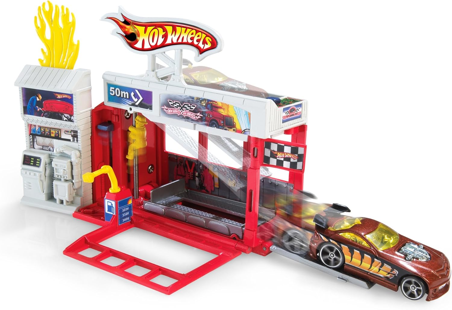 Hot Wheels Raceway Fire Station Play Set – BigaMart