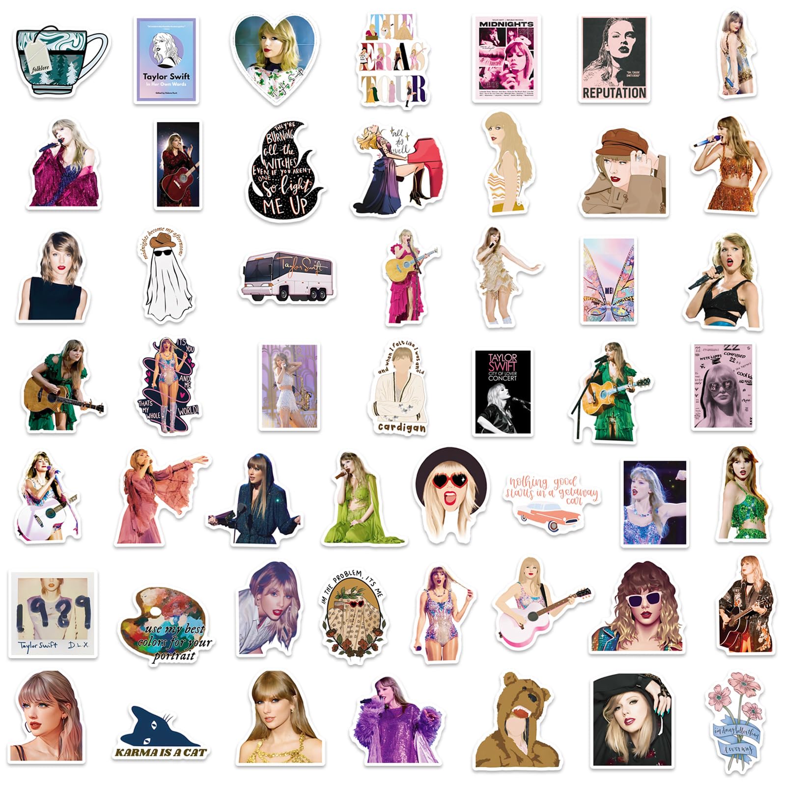 JCQAYB 100pcs Singer Taylor Sticker For Women,Popular Singer Taylor ...