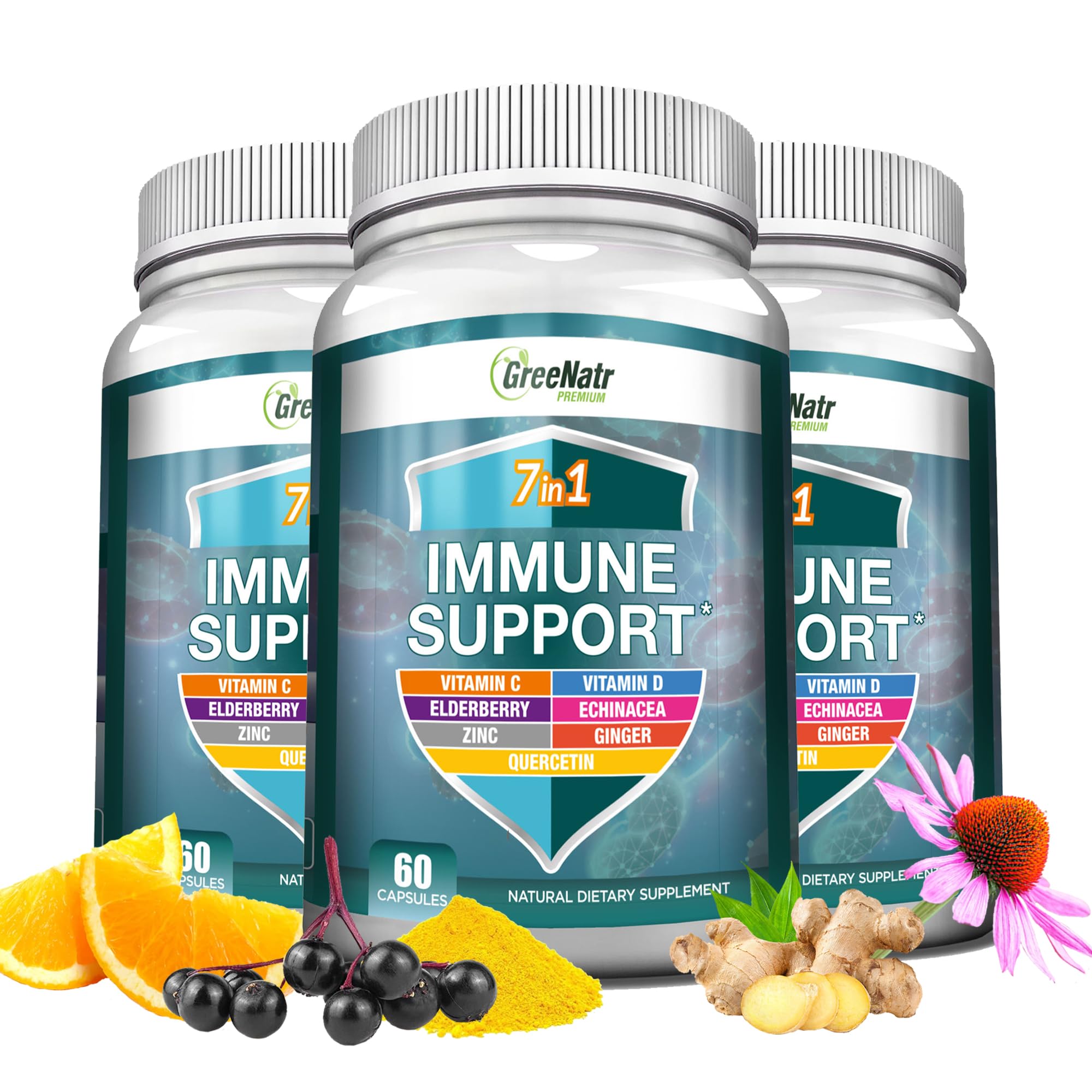 Mua 7 in 1 Immune Support Supplement with Vitamin C, D3, Zinc 50mg ...