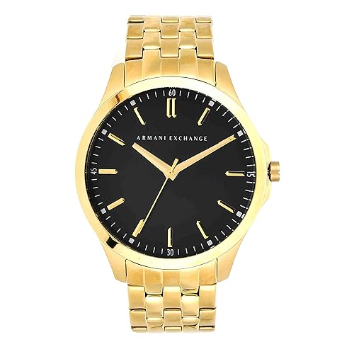 A|X ARMANI EXCHANGE Men's Slim Stainless Steel Watch, Color: Gold ...