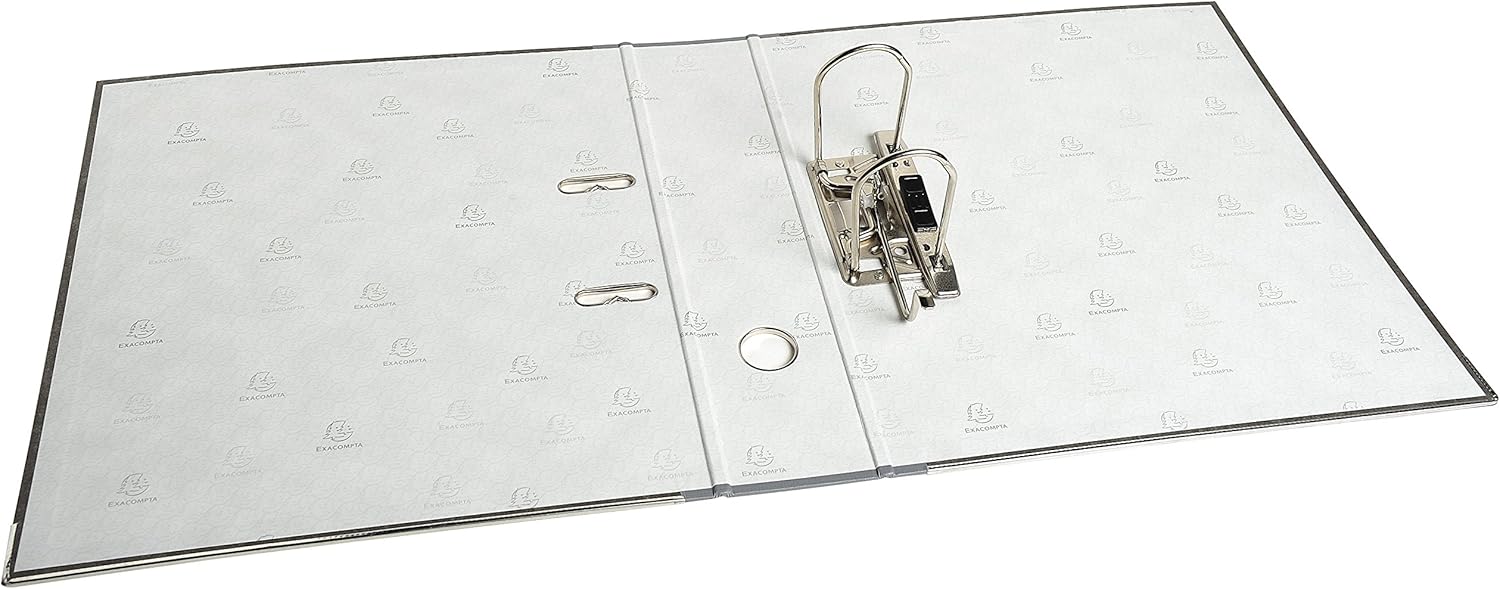 Exacompta Prem’Touch Lever Arch File, A4, 80mm Spine – Grey Spine ...