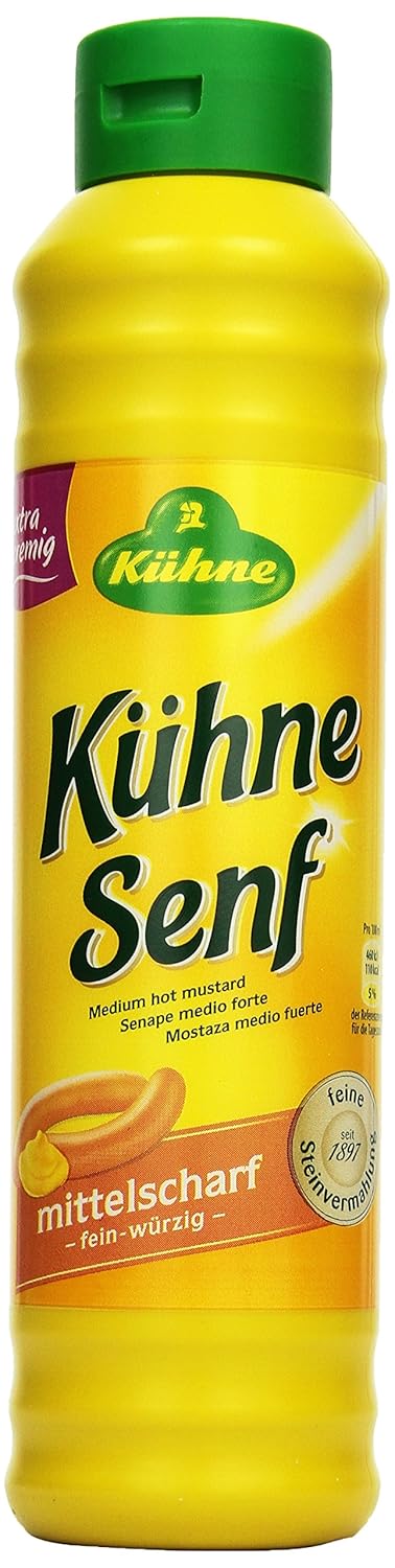 Kühne Senf Mittelscharf, 875 ml: Amazon.de: Lebensmittel & Getränke