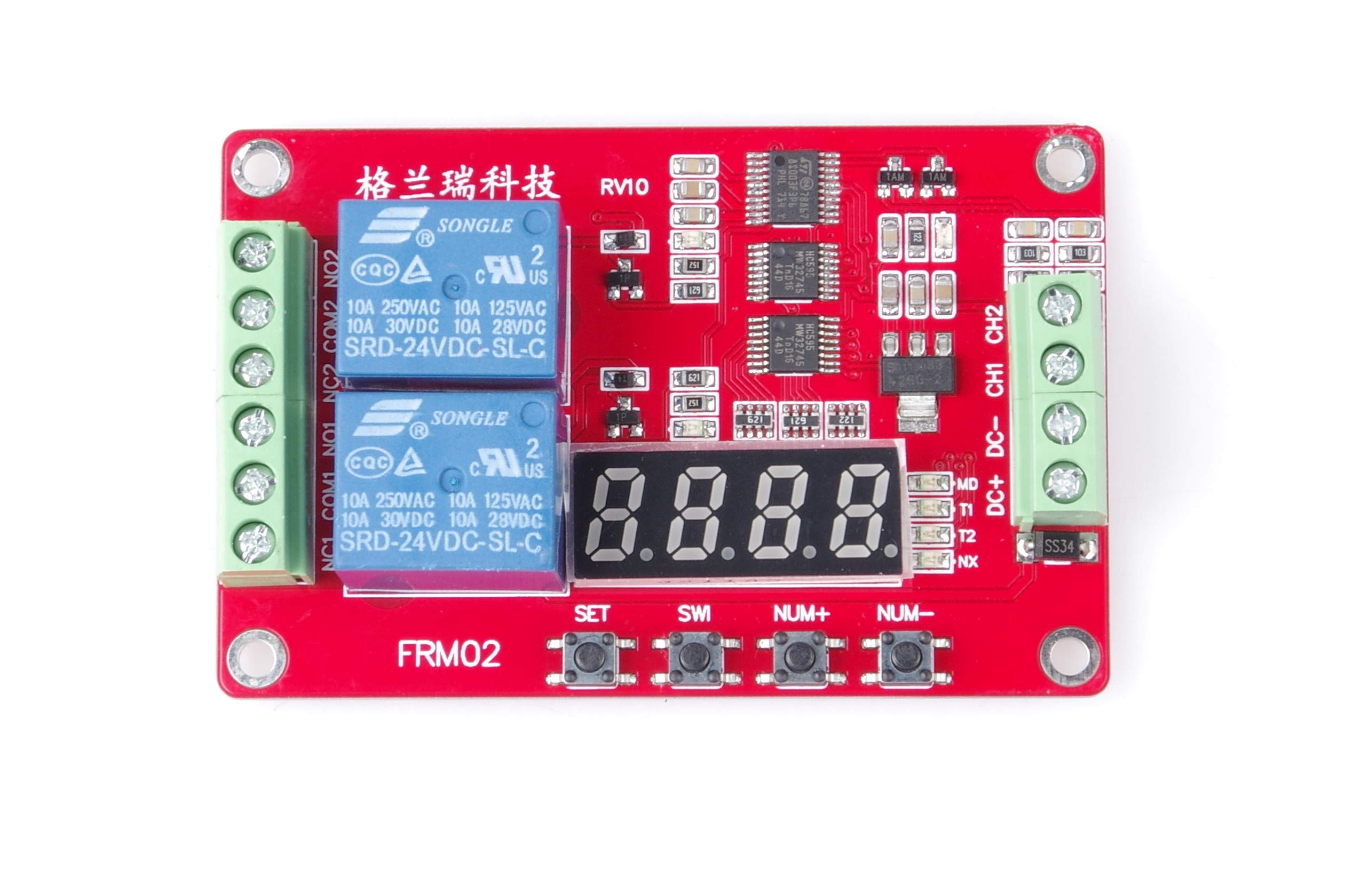 KNACRO 24V DC Relay Module, KNACRO Multifunctional DC 24 Volt 2 Channel ...