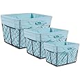 Amazon.com: DII Farmhouse Chicken Wire Storage Baskets with Liner, Set ...