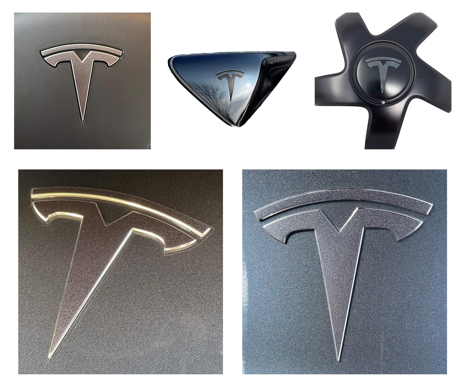 Logo Decal Overlay Stickers for Tesla Model 3 (2017 to 2023), Standard ...
