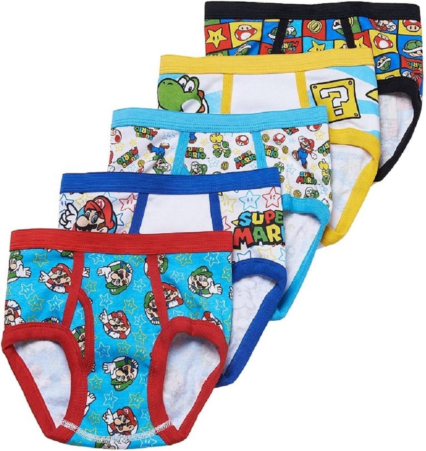 Nintendo Super Mario Bros. 5-Pack Briefs Boys Underwear: Amazon.ca ...