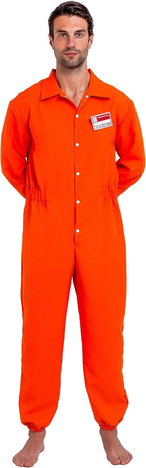 Spooktacular Creations Prisoner Jumpsuit Orange Prison Escaped Inmate ...