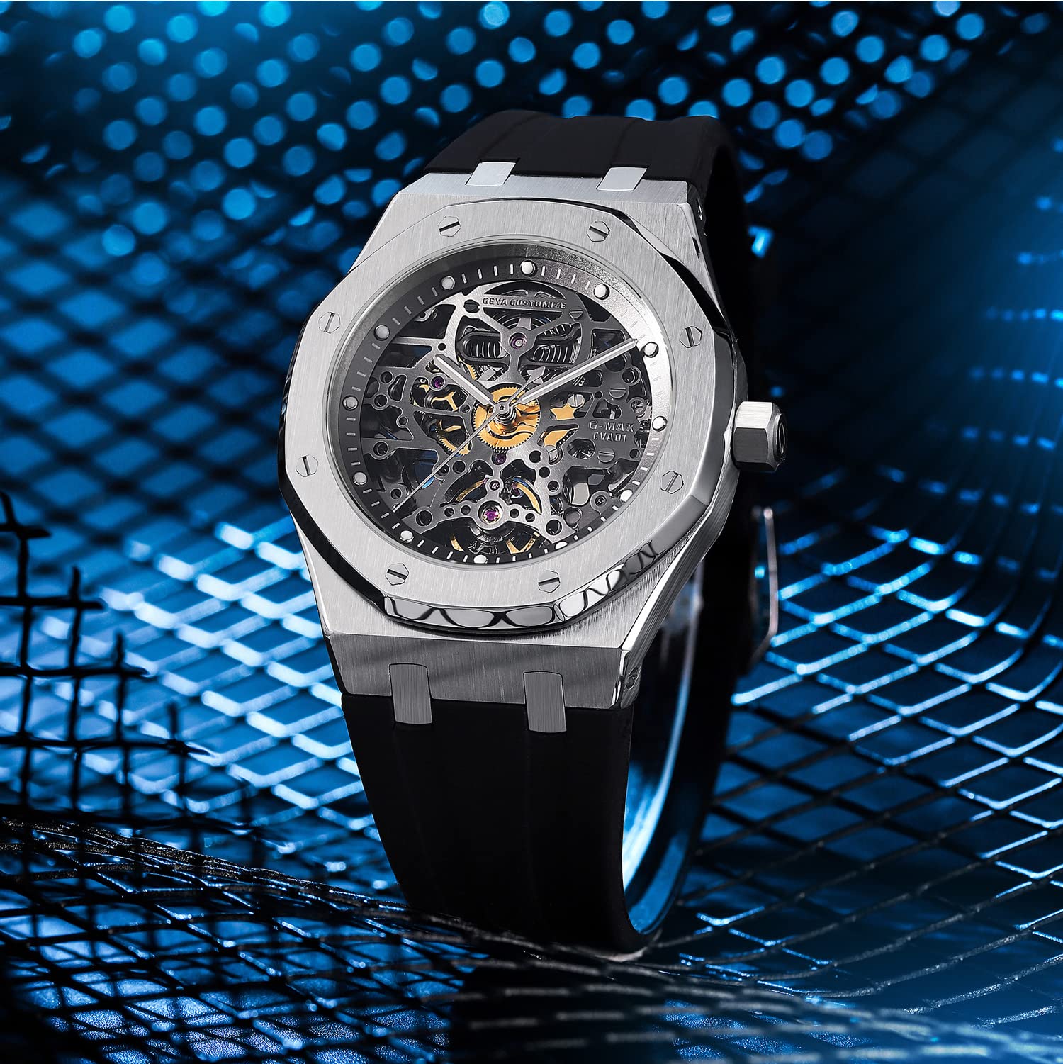 Mua Automatic Mechanical Watch Skeleton Stainless 50M Waterproof Anti ...