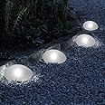 Amazon.com : SUNNYPARK Solar Garden Lights Outdoor Set of 4 Plastic ...