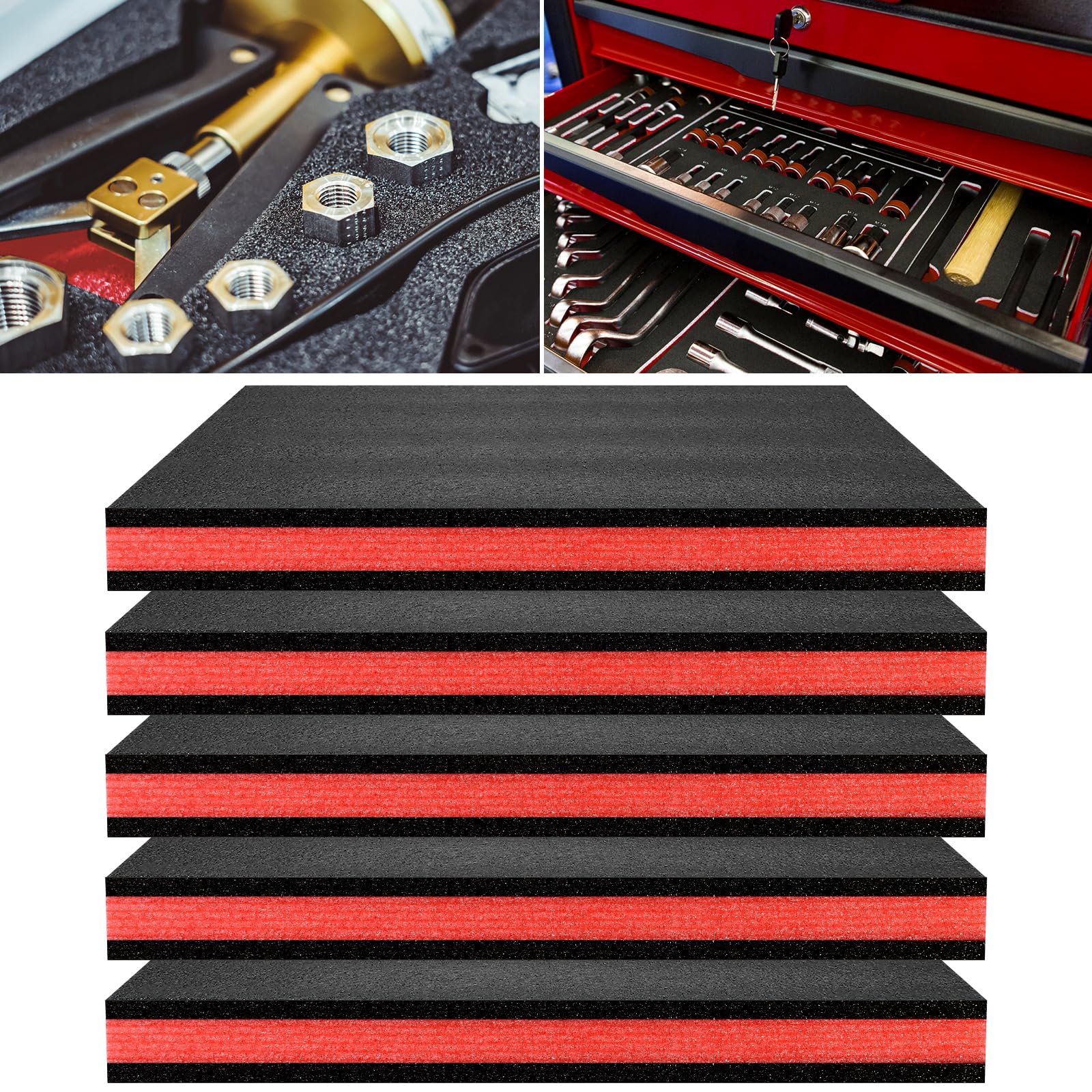 5 pcs Tool Box Foam 18x12x2 inch Tool Foam Inserts for Cases Foam ...