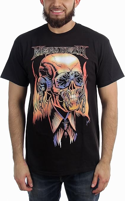 Megadeth Vic Rattlehead Mens Regular T-Shirt, XX-Large, Black: Amazon ...
