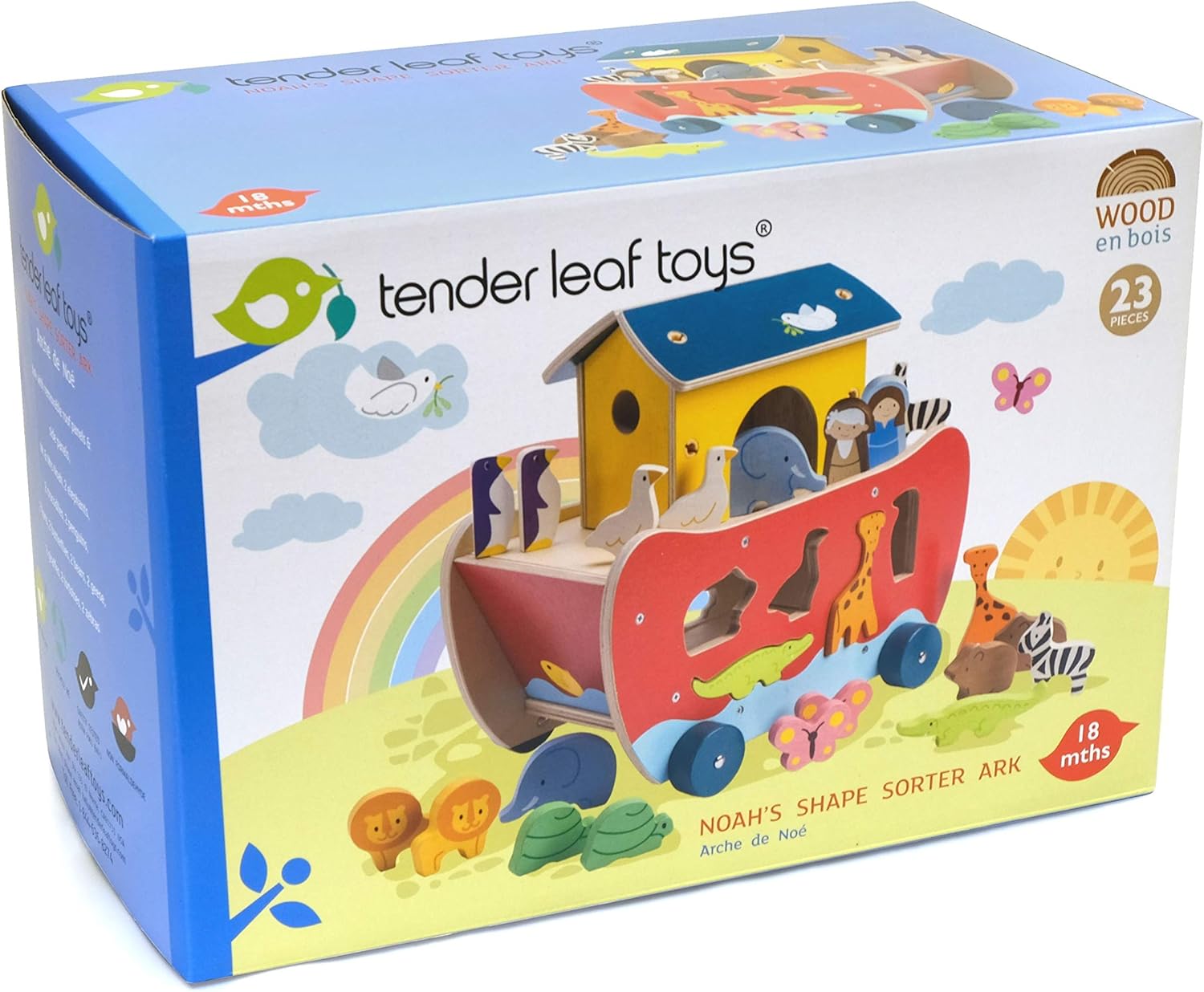 Action & Toy Figures an Ark on Wheel 10 Pairs Animals Tender Leaf Toys ...