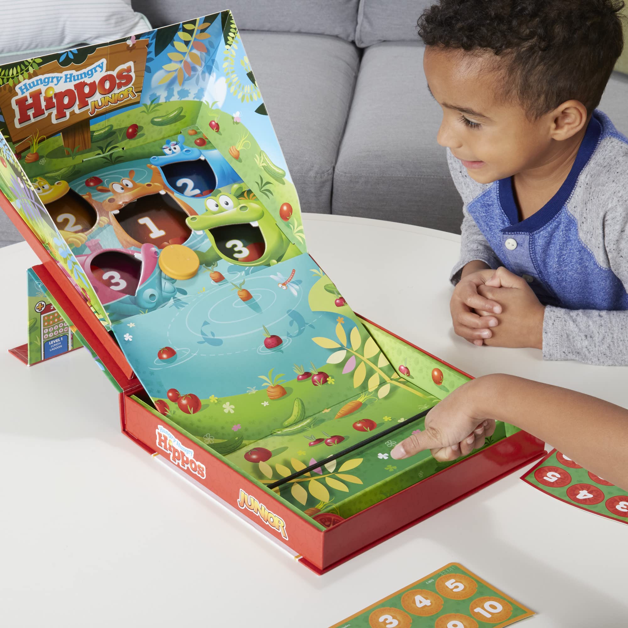 Hasbro Gaming Hungry Hungry Hippos Junior Board Game, Preschool Games ...