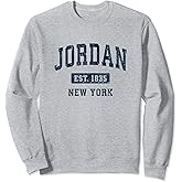 Amazon.com: Jordan New York NY Vintage Athletic Sports Design T-Shirt ...