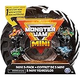 Amazon.com: Monster Jam, Official Mini 5-Pack with Mystery Collectible ...