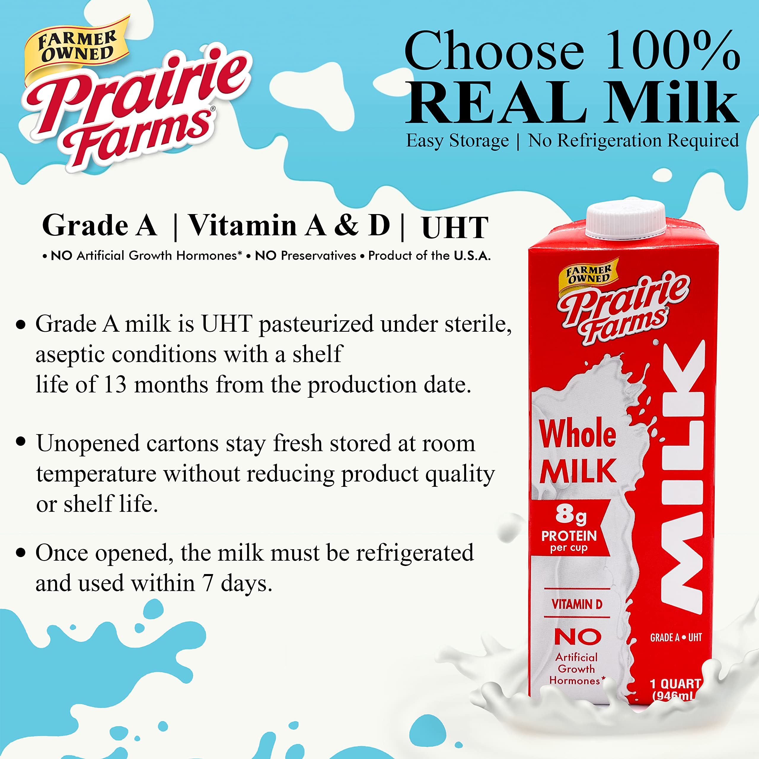 Mua Prairie Farms - Whole Milk - Shelf Stable, Boxed UHT Ultra ...