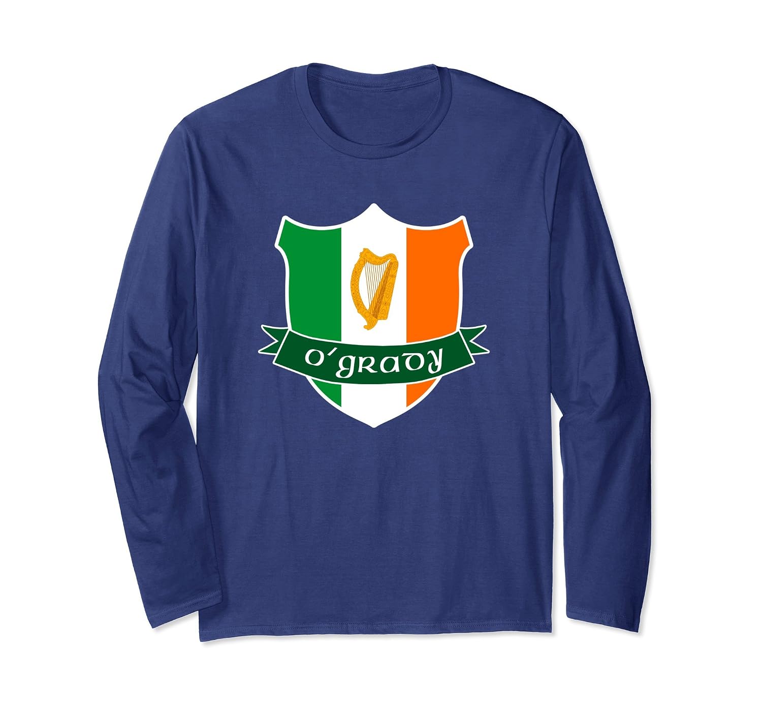 OGrady Irish Name Family Crest Shirt Long Ireland Flag-4LVS – 4loveshirt
