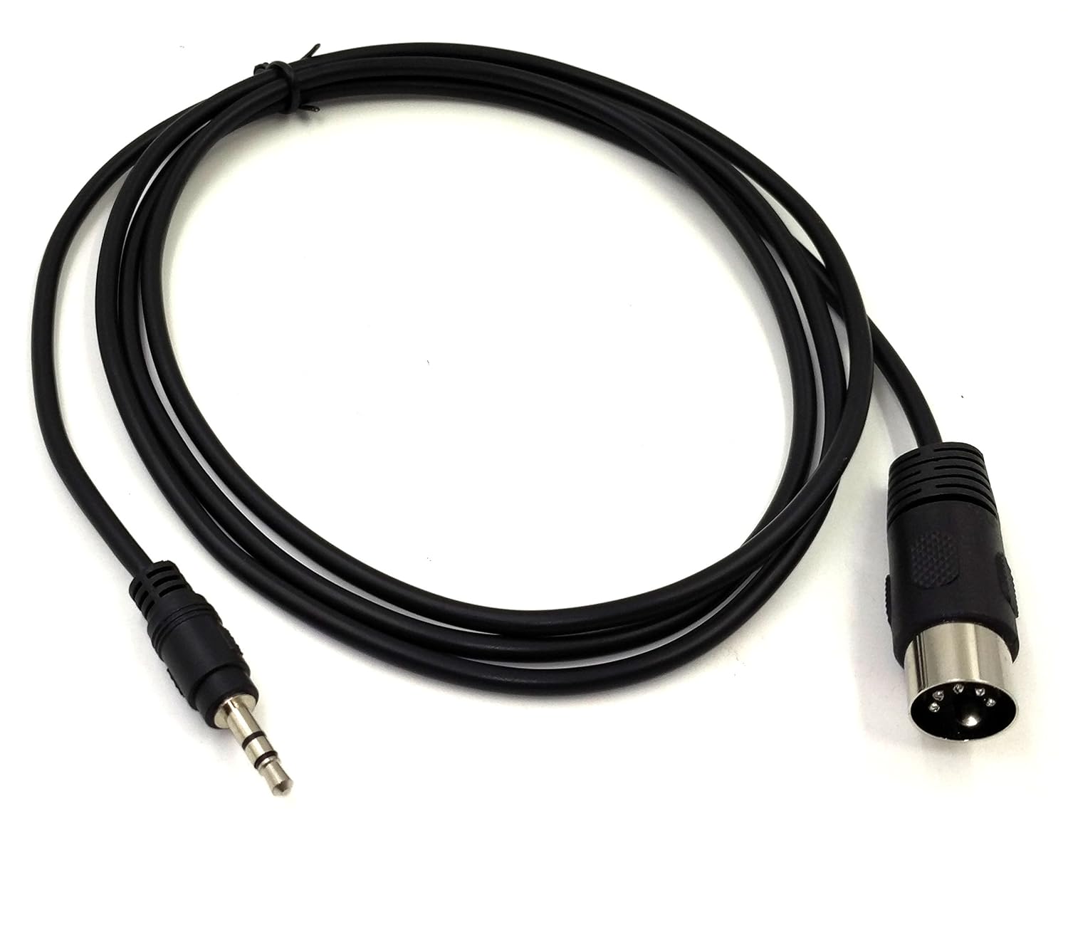Exuun MIDI Cable, 1.5M/5Ft 5-Pin DIN Plugs Male to 3.5mm 1/8 inch TRS ...