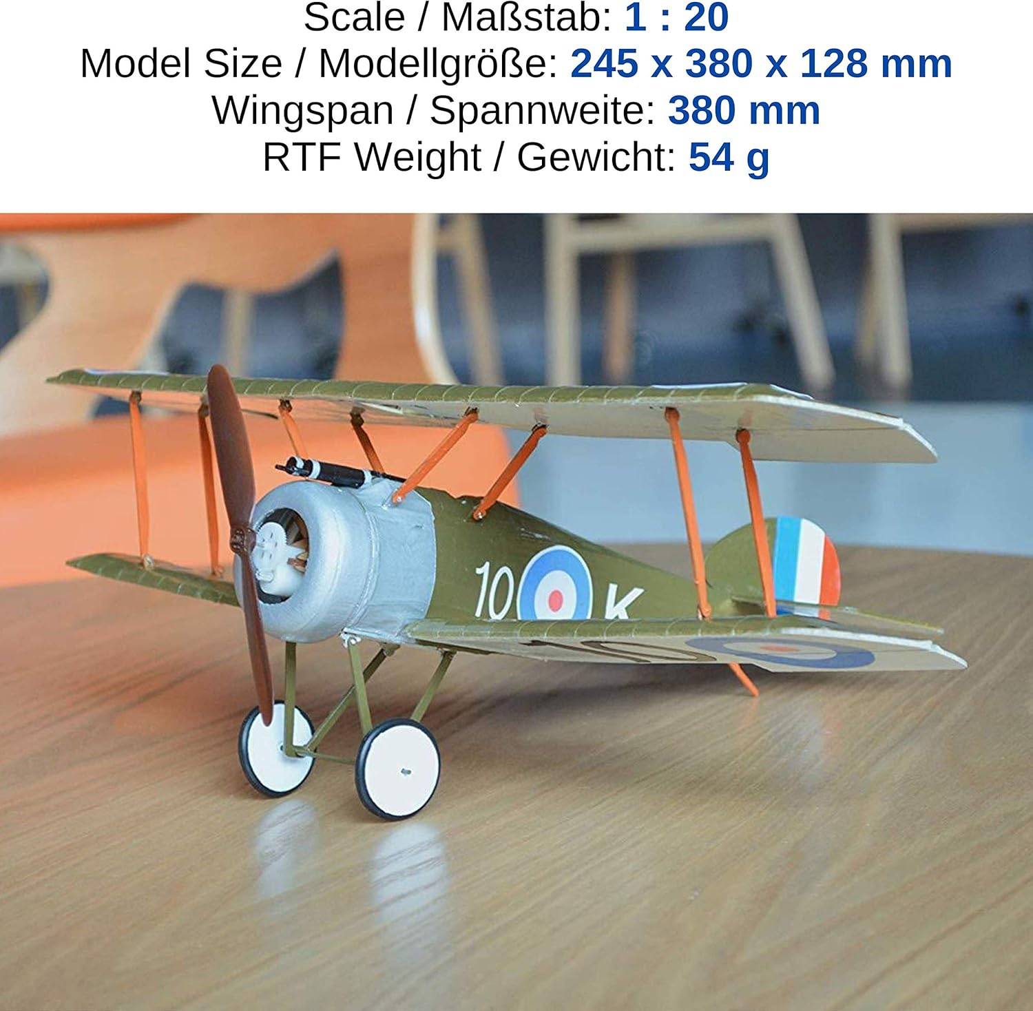 Sopwith Camel Slow Flyer Model Kit, Build Yourself Wooden Airplane Kit ...