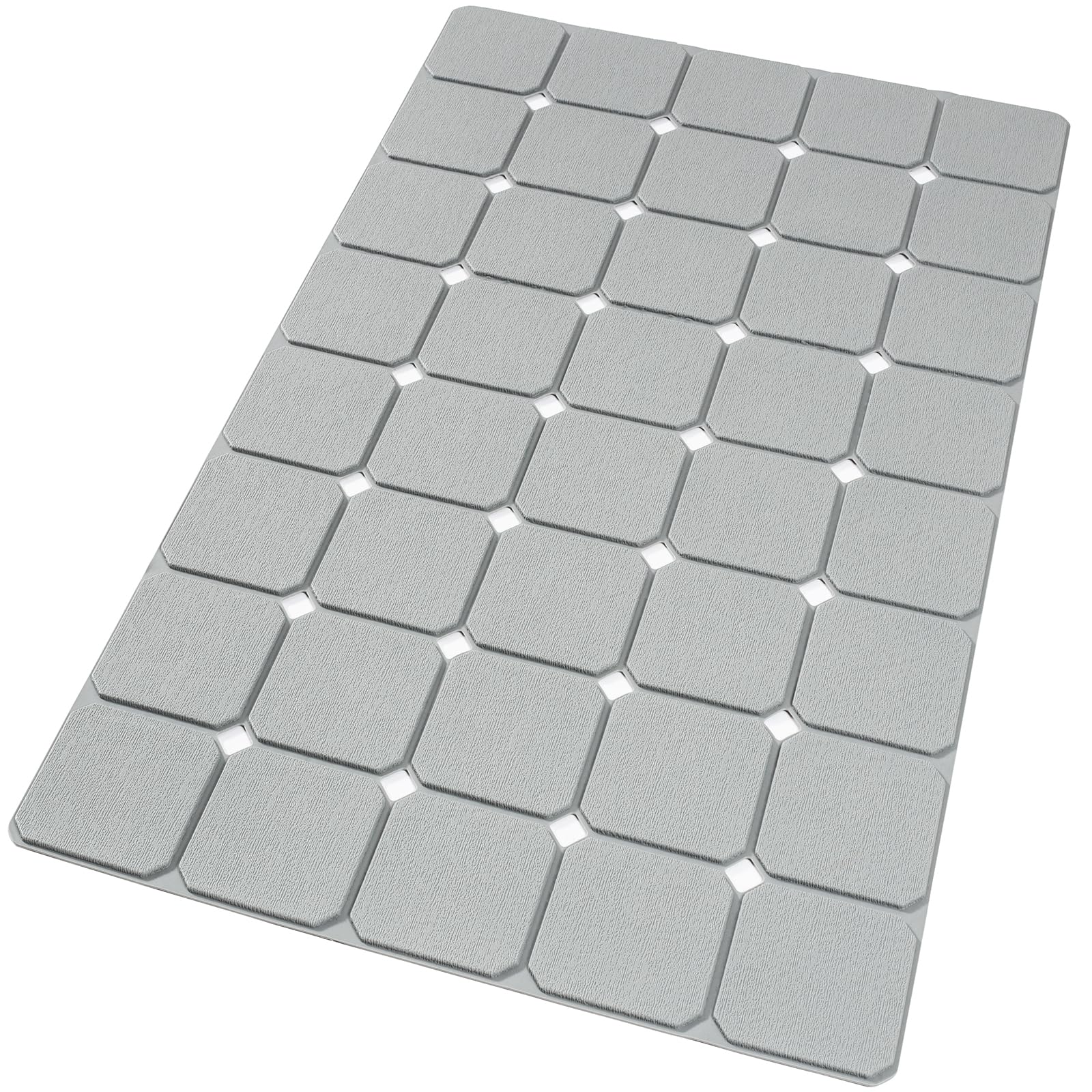 Kinbear Bath Mat for Textured Tub: Silicone Bathtub Mat Foldable Shower ...