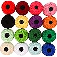 Amazon.com: STOBOK 16 Rolls Cross Stitch Thread Crochet Thread Multi ...