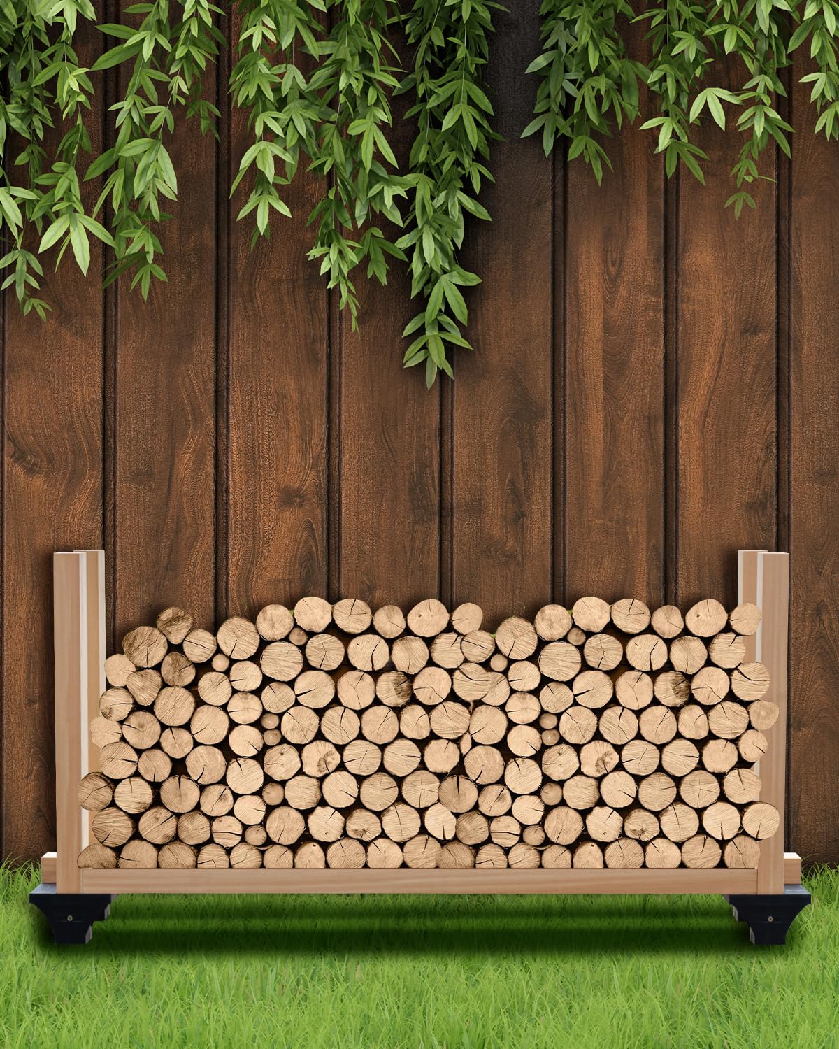 CEDAR ALPHA Firewood Rack Brackets Kit for Firewood Log Storage Outdoor ...