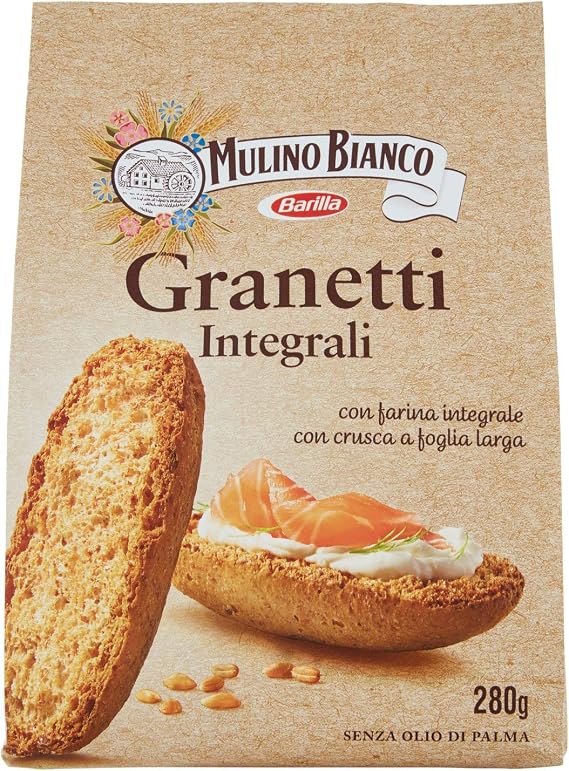 Mulino Bianco Crostini Granetti Integrali, Snack Salato per la Merenda ...
