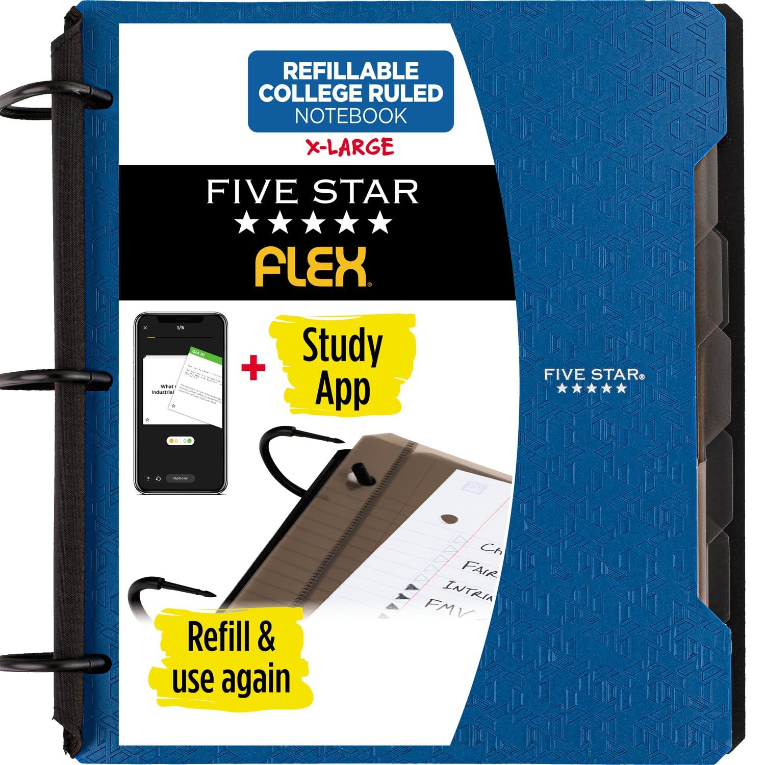 Mua Five Star Flex Refillable Notebook + Study App, College Ruled Paper ...