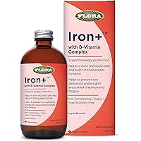 Flora Iron+ Liquid Iron Supplement, Vegan, Non-constipating, 240 mL ...